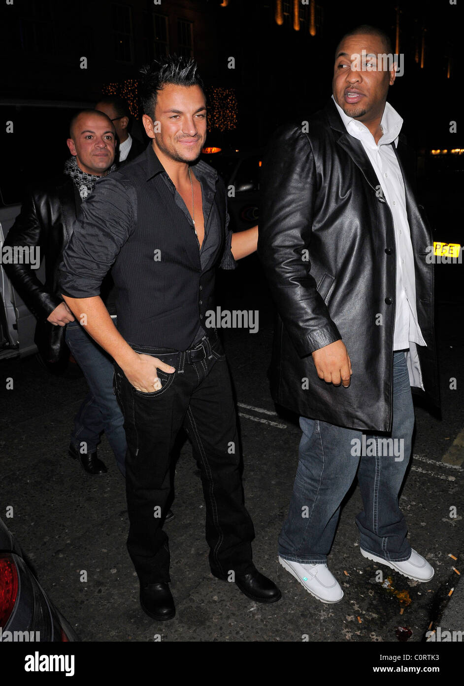 Peter Andre arriving at Nobu Berkley with his brother and some friends ...