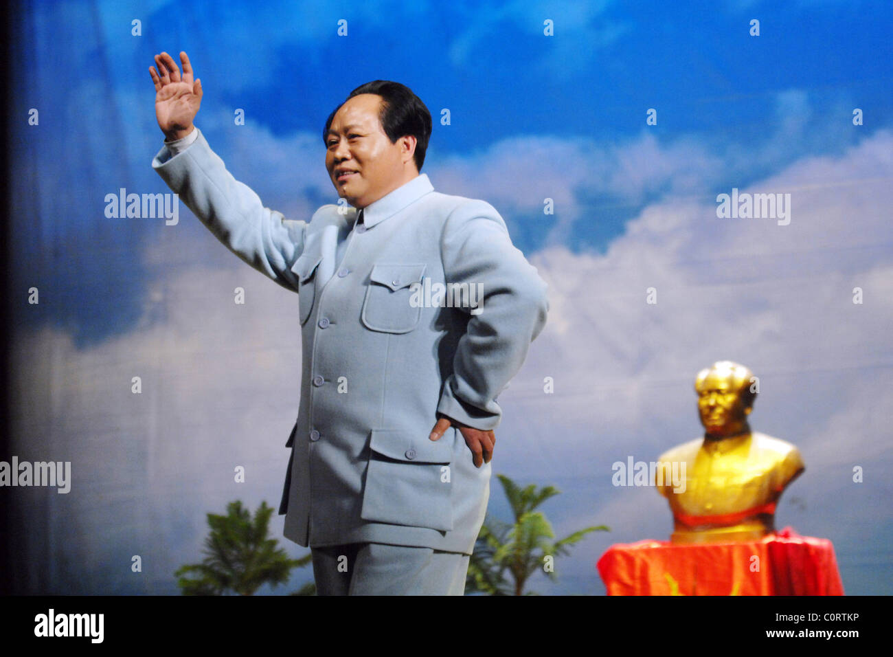 MAO GOOD ARE YOU? A group of Chairman Mao lookalikes line up on stage ...