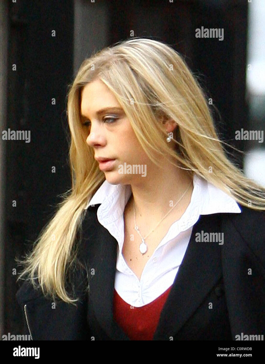 Chelsy Davy arrives at the Queen's law firm looking noticeably tired ...