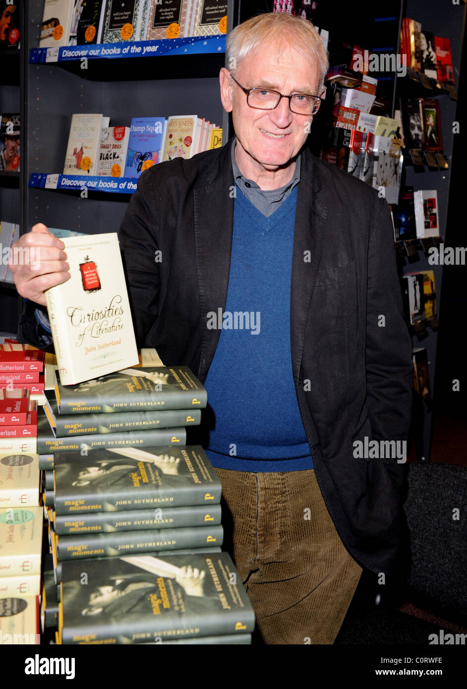John Sutherland attends Waterstone's Christmas book singing ...