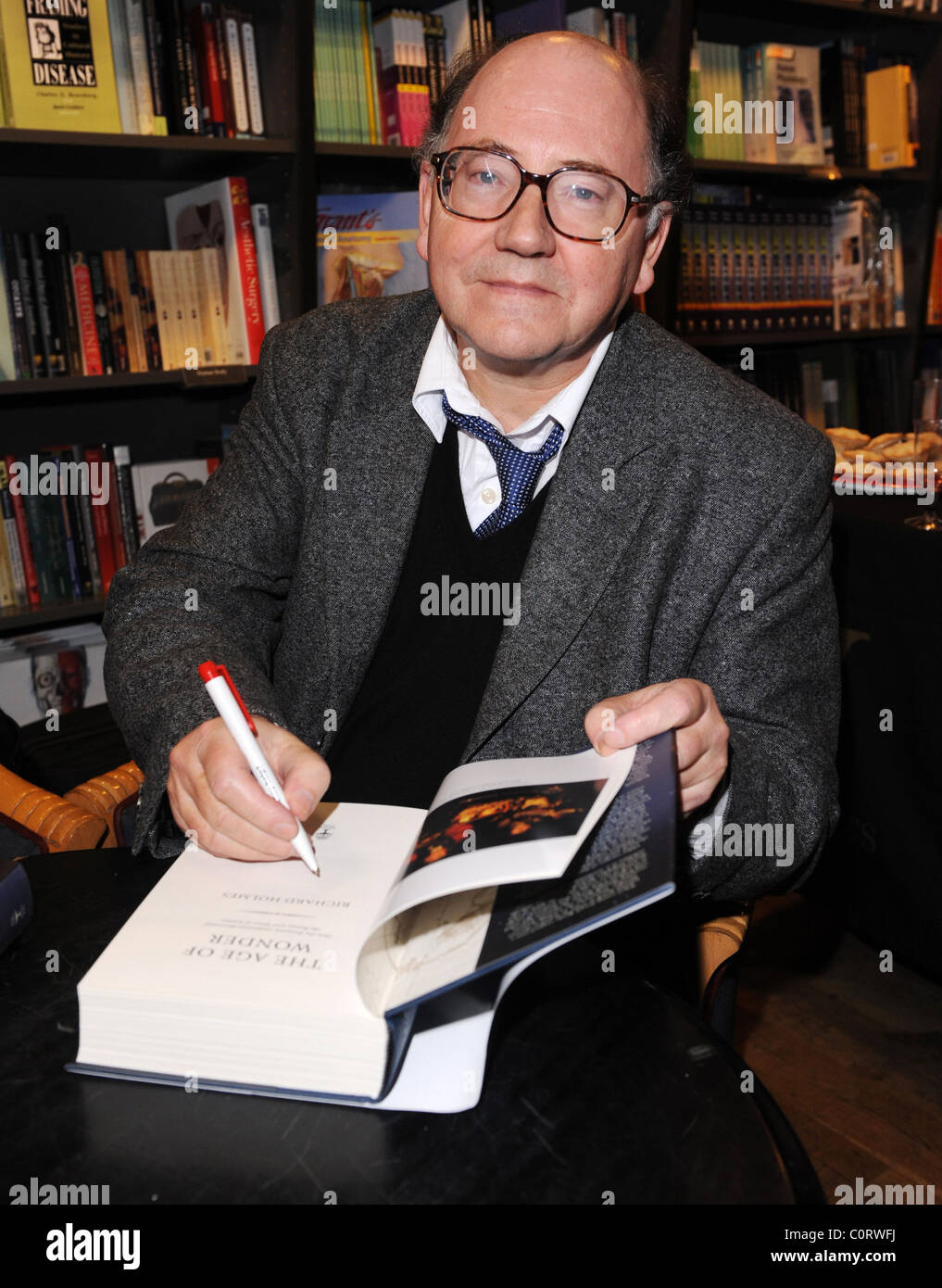 Richard Holmes attends Waterstone's Christmas book singing extravaganza ...