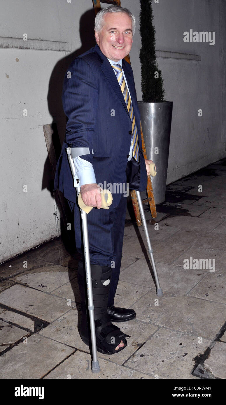 Former Irish Taoiseach Bertie Ahern arrives at The Morgan Hotel on ...