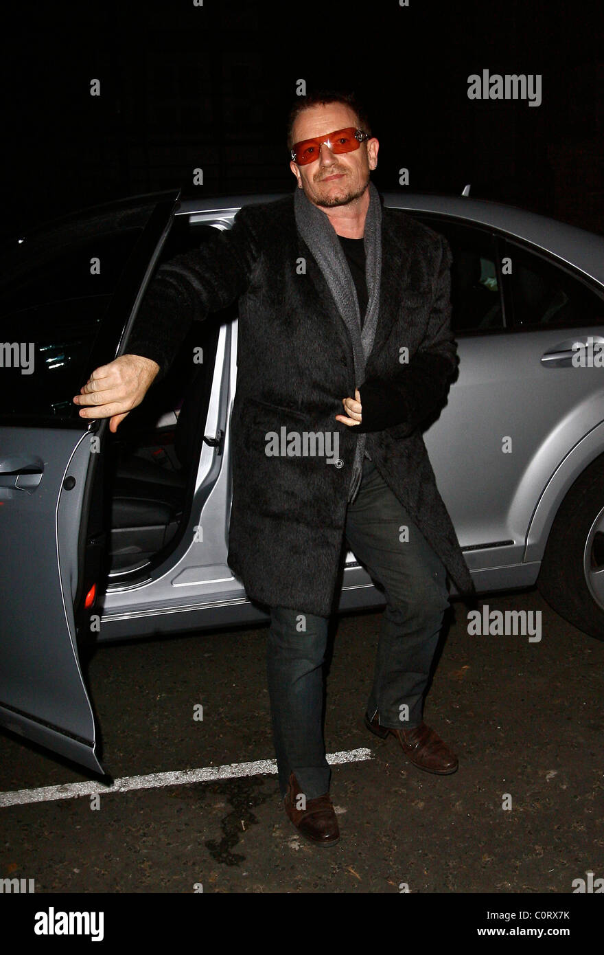 Bono attending the Freud Annual Christmas Party London, England - 18.12 ...