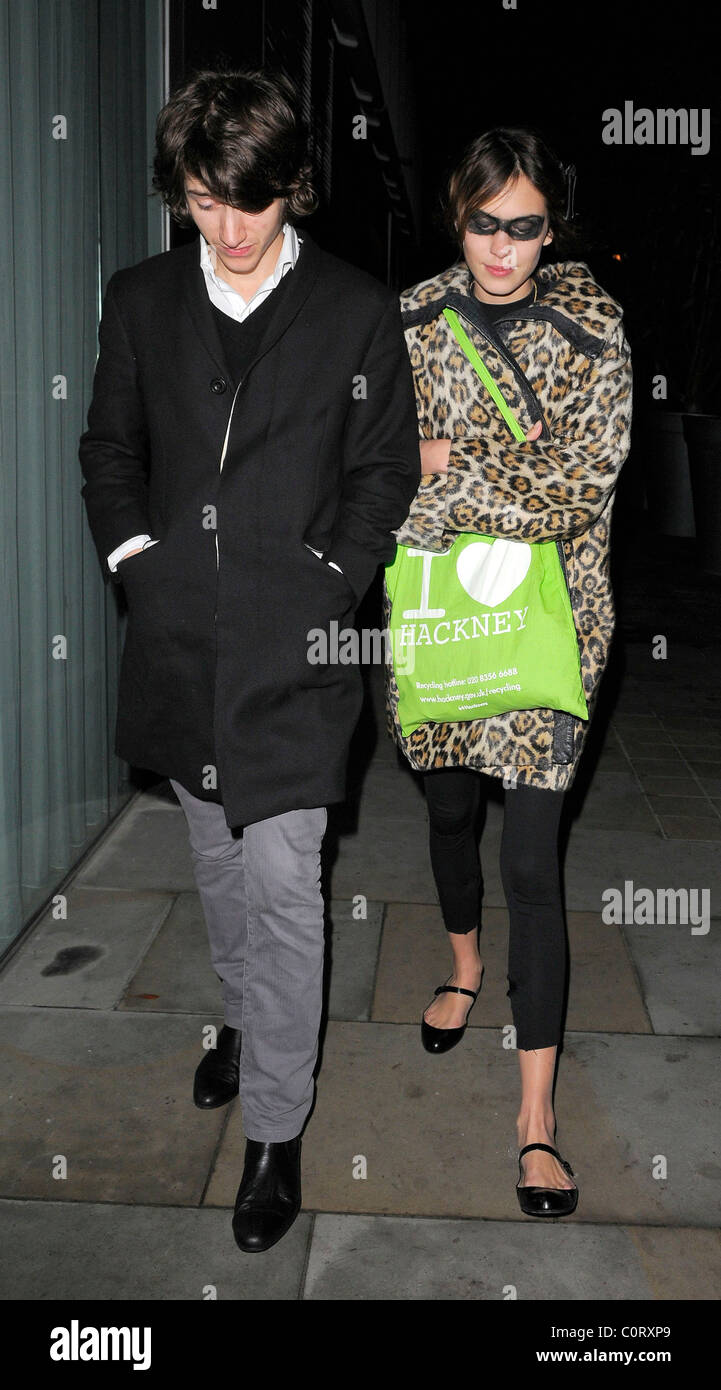 Alex Turner from The Arctic Monkeys and his girlfriend Alexa Chung ...