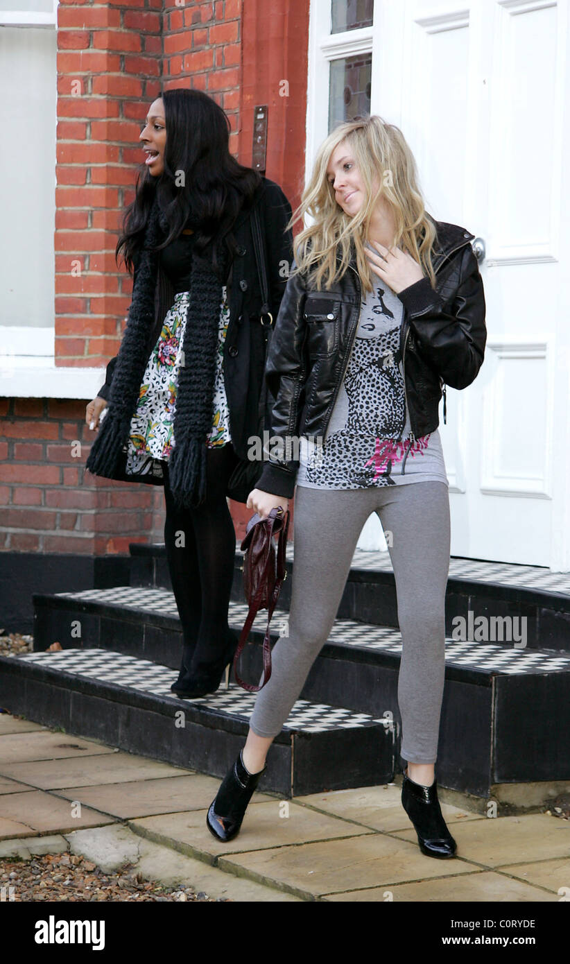 Alexandra Burke and Diana Vickers leave the 'X Factor' house London ...