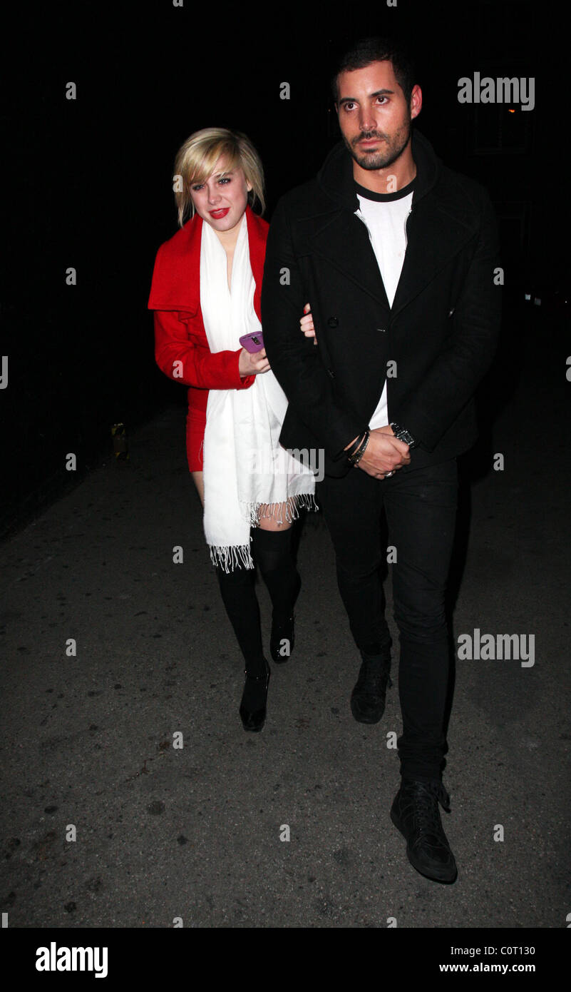 Alessandra Toreson and a friend leaving Bar Deluxe Los Angeles ...