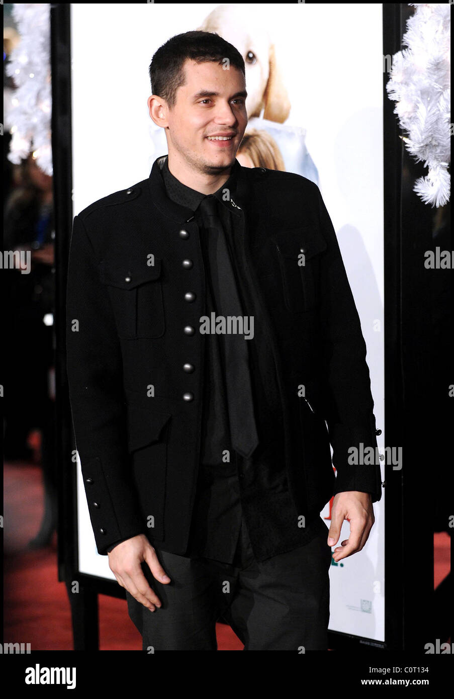 John Mayer arriving at the 'Marley & Me' world premiere at the Mann's ...