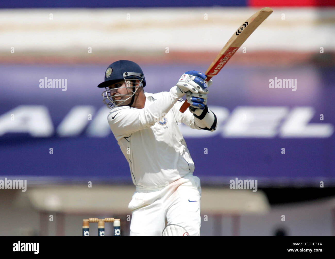 Virender Sehwag of India Day 2 of the England and India 1st Test ...