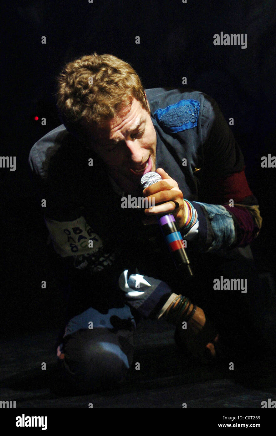 Chris Martin Coldplay performing live at the Odyssey Arena Belfast ...