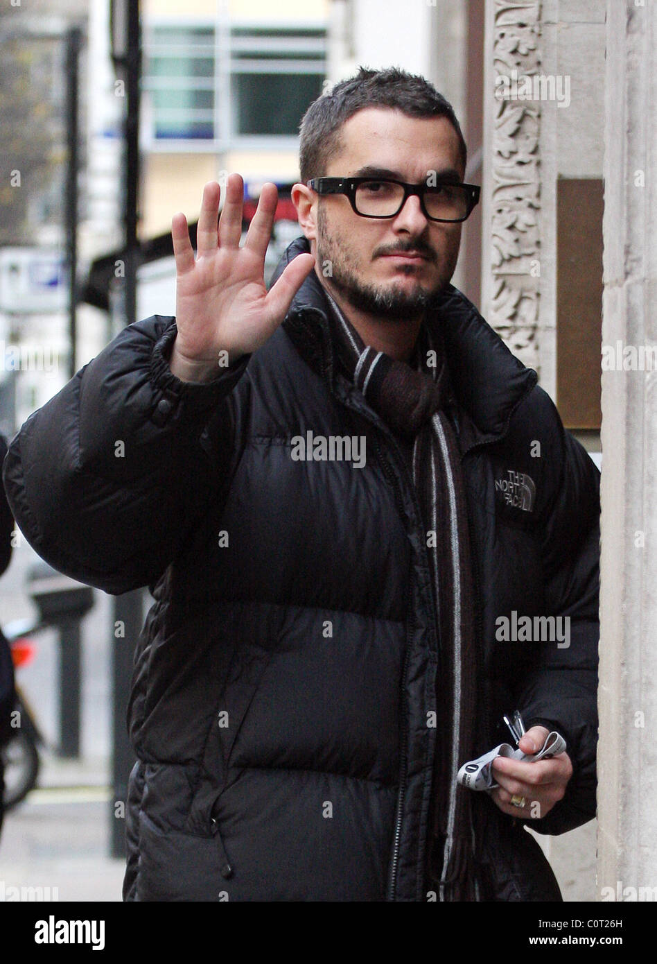 Zane Lowe arrives at BBC Radio 1 studios London, England - 20.12.08 ...