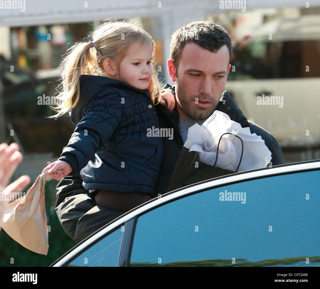 Ben Affleck with daughter Violet Affleck shopping in Brentwood Los ...