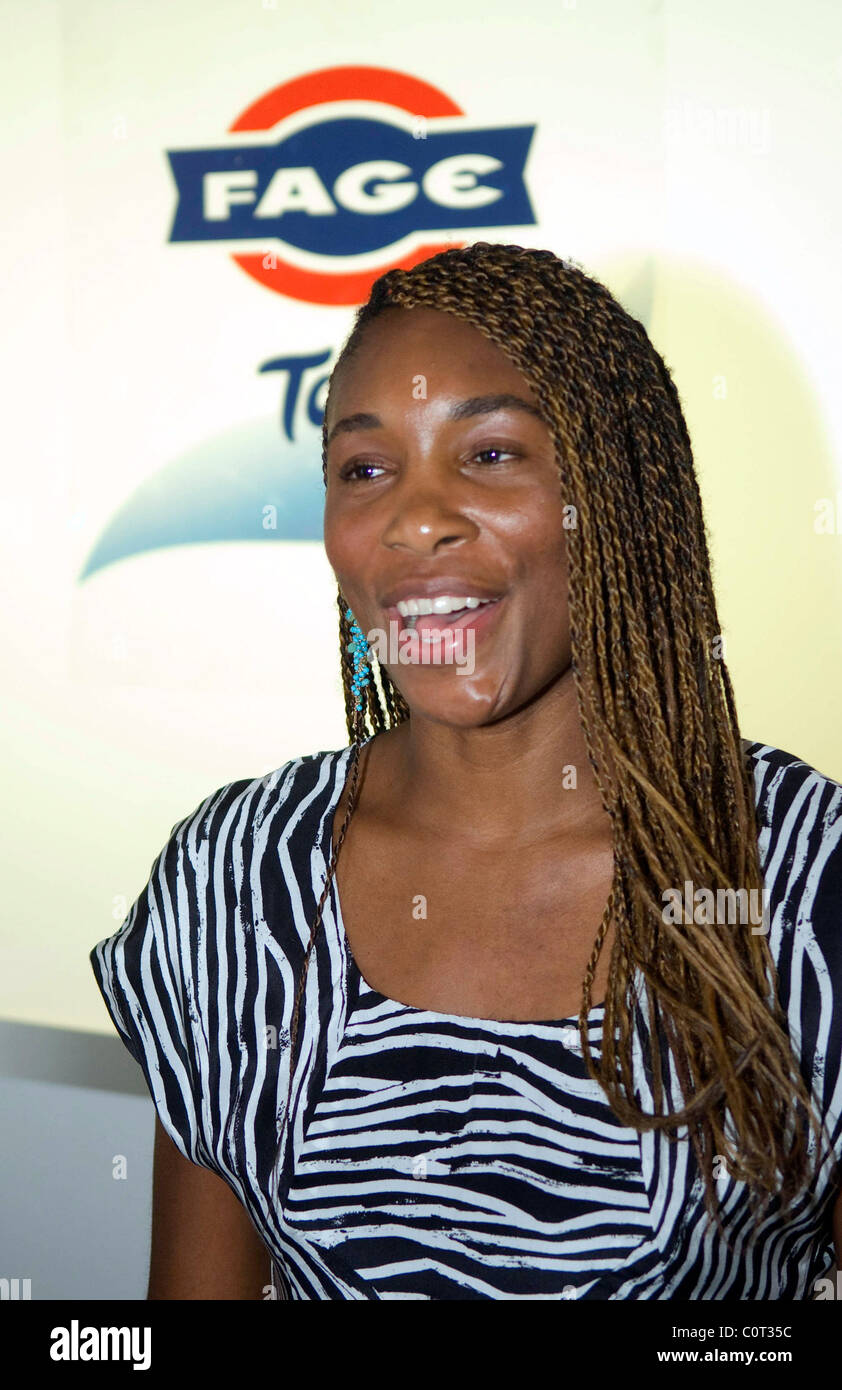 Venus Williams attends the FAGE Total Artistry Exhibit during Art Basel ...