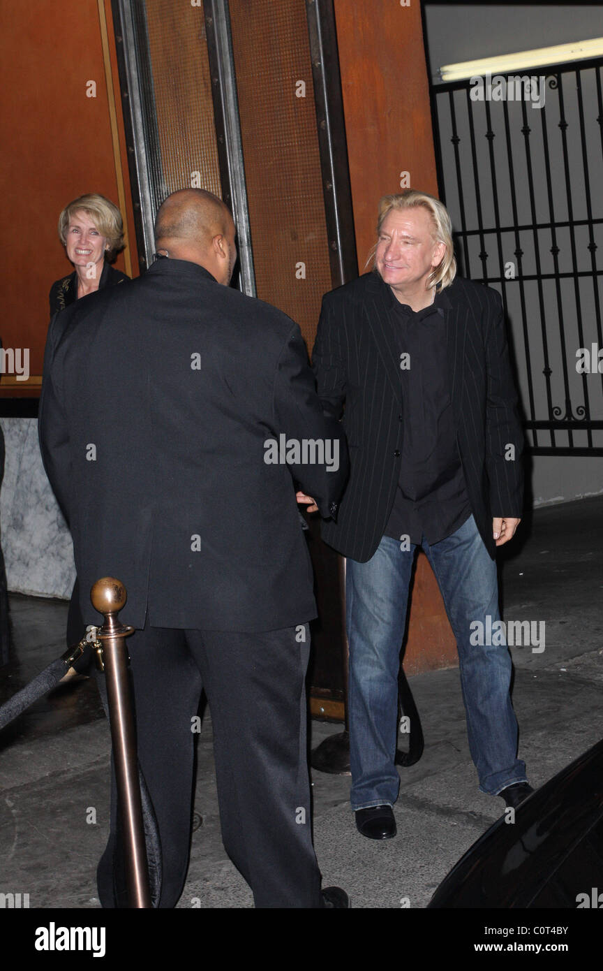 Joe Walsh leaving The Edison club after having his wedding after party ...