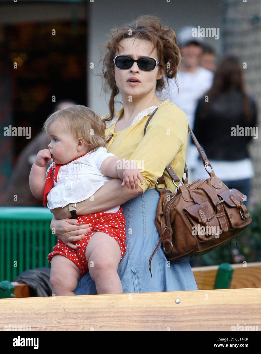 Helena Bonham Carter Seen With Her Young Daughter Nell At Cross Creek In Malibu Los Angeles