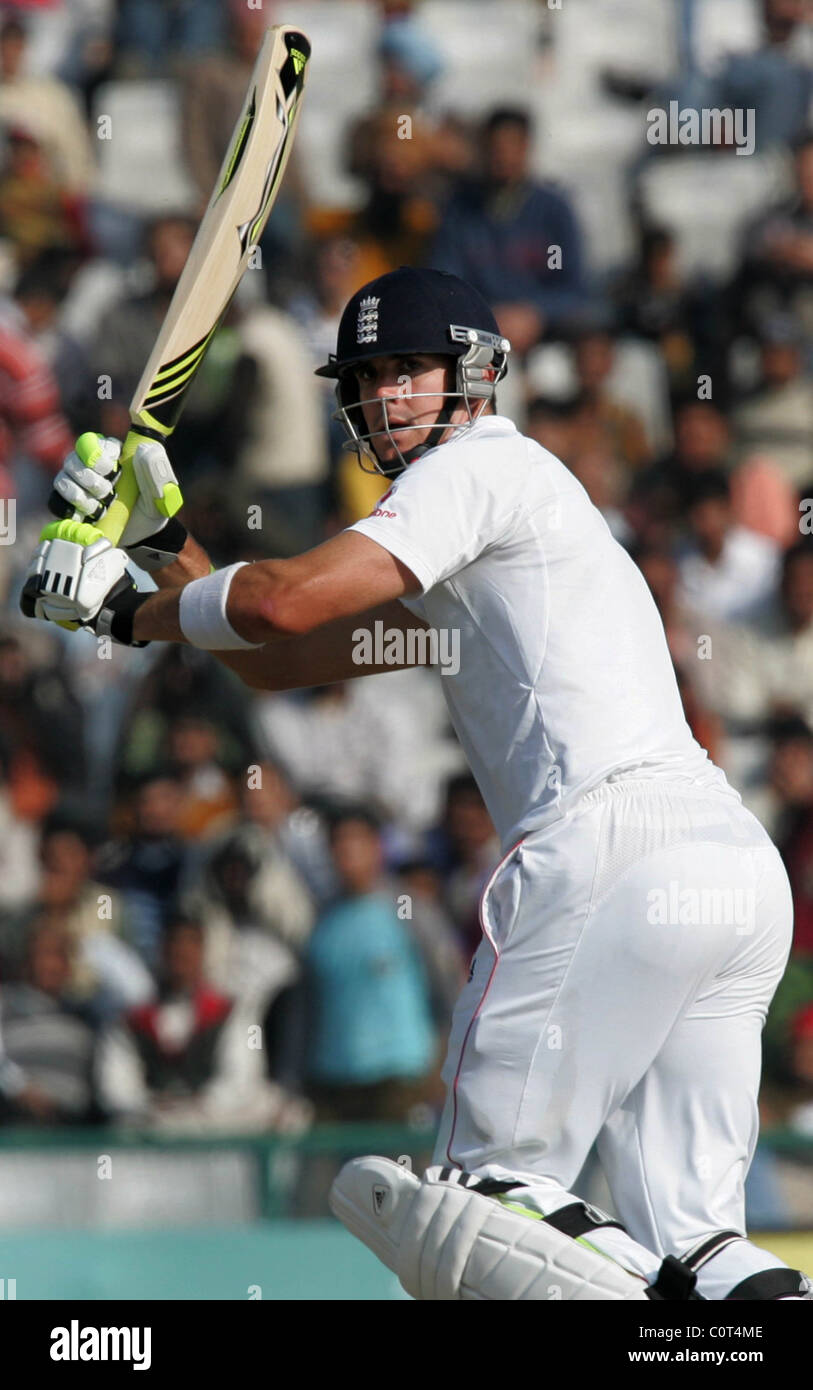 Kevin Pietersen England play India in the second test, day three Mohali ...