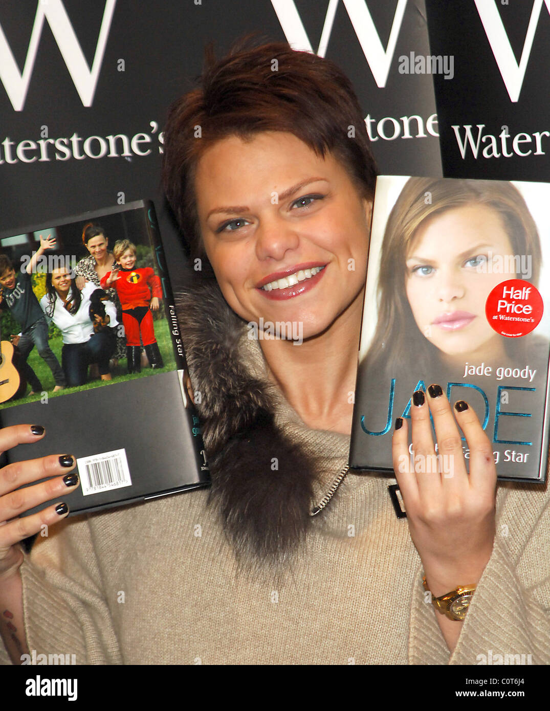 Big Brother star Jade Goody signs copies of her autobiography 'Catch A ...