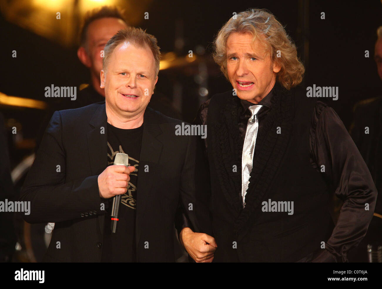 Herbert Groenemeyer, Thomas Gottschalk on German TV show 'Wetten Dass ...