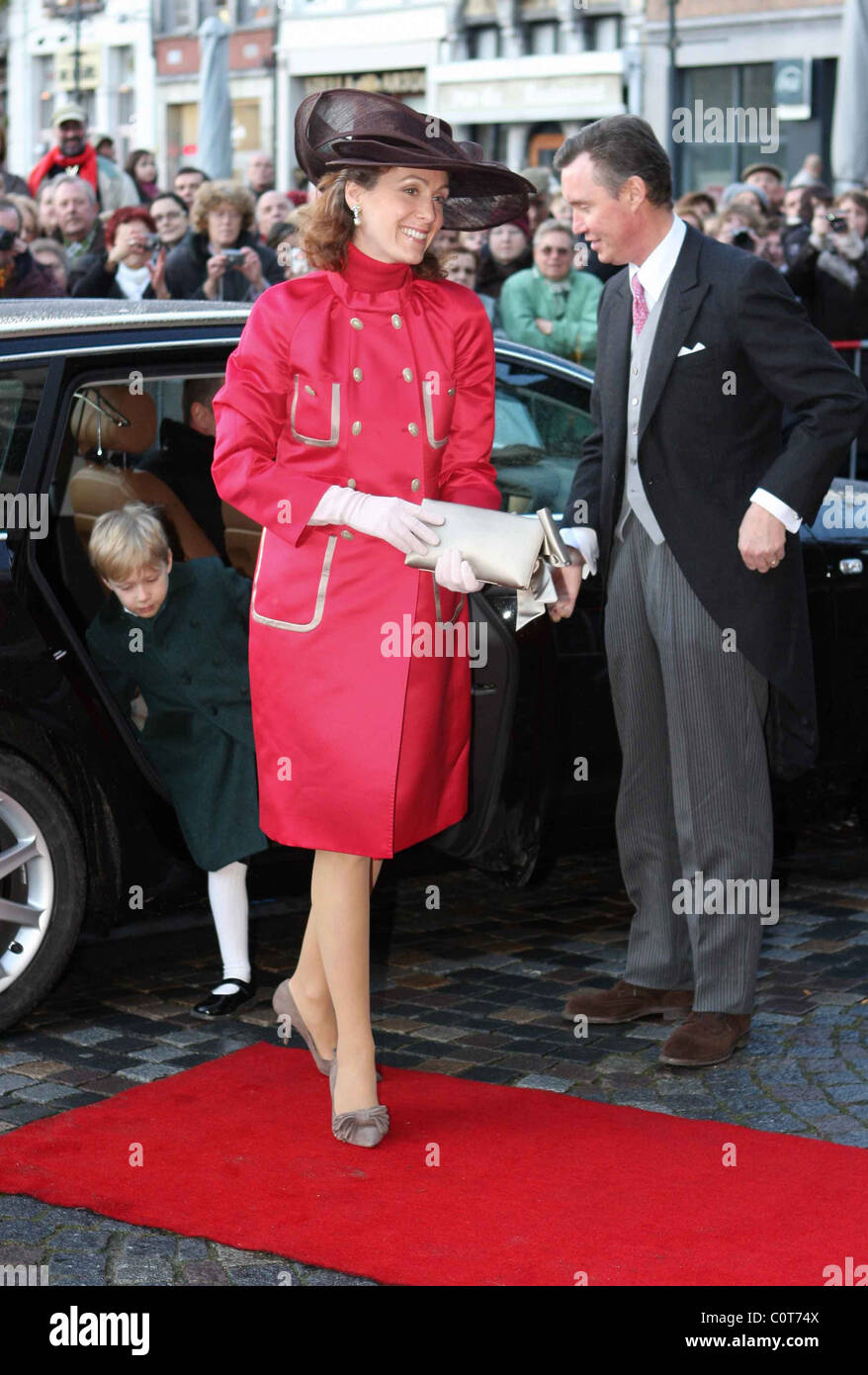 Princess Sybilla of Luxembourg arrive at the St. Rombouts Church for ...