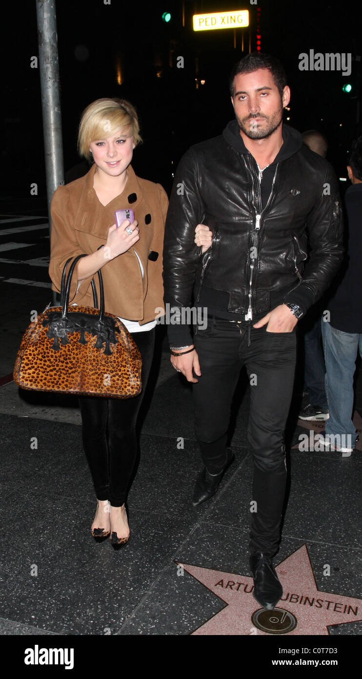 Alessandra Toreson and a male companion at Bardot Los Angeles ...