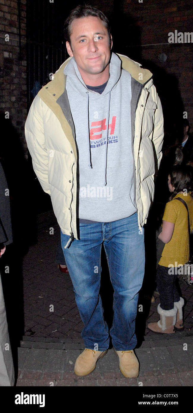 Nick Pickard leaving Empire Theatre after appearing in the Cinderella ...