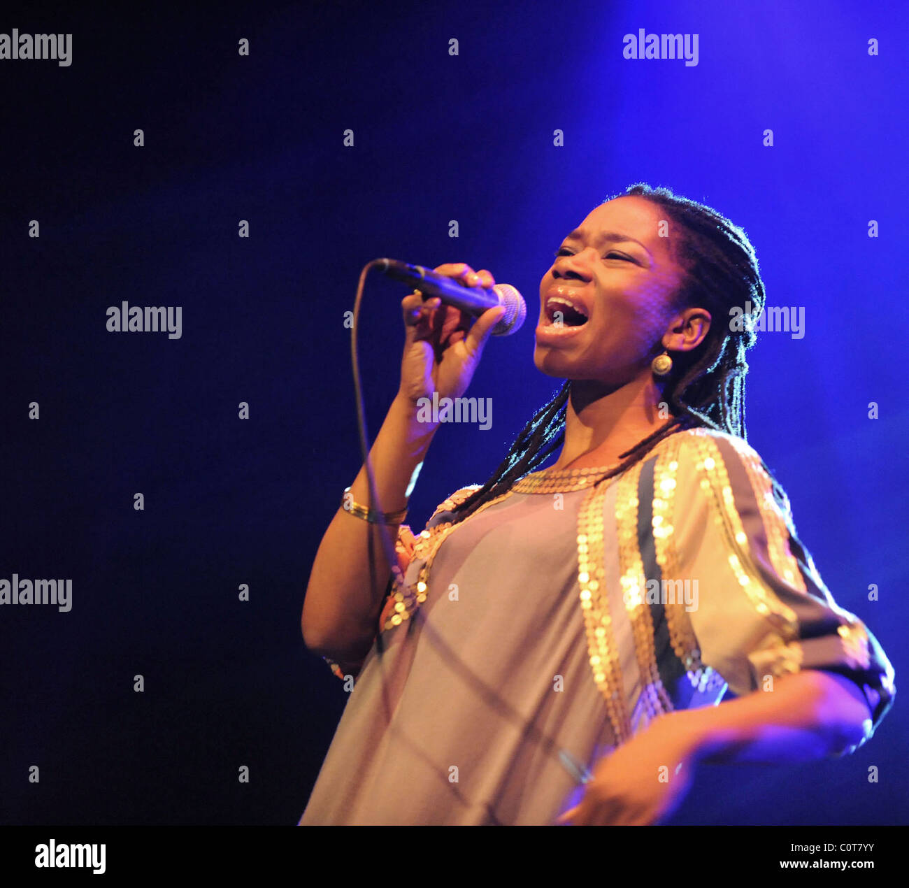 Dutch singer Sabrina Starke performing at the Rai Theatre Amsterdam ...