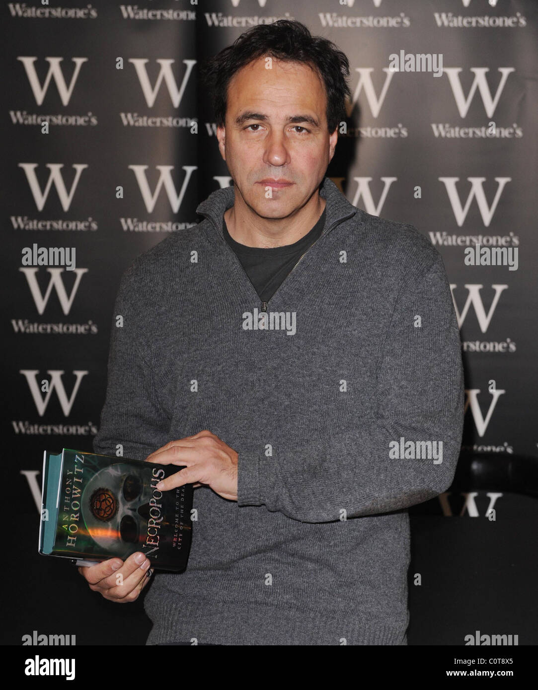 Anthony Horowitz signing copies of his book 'Necropolis' at Waterstones ...