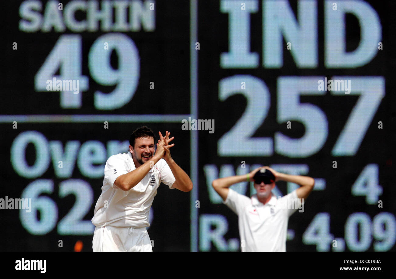 Steve Harmison and Kevin Pietersen Day 5 of the India v England first ...