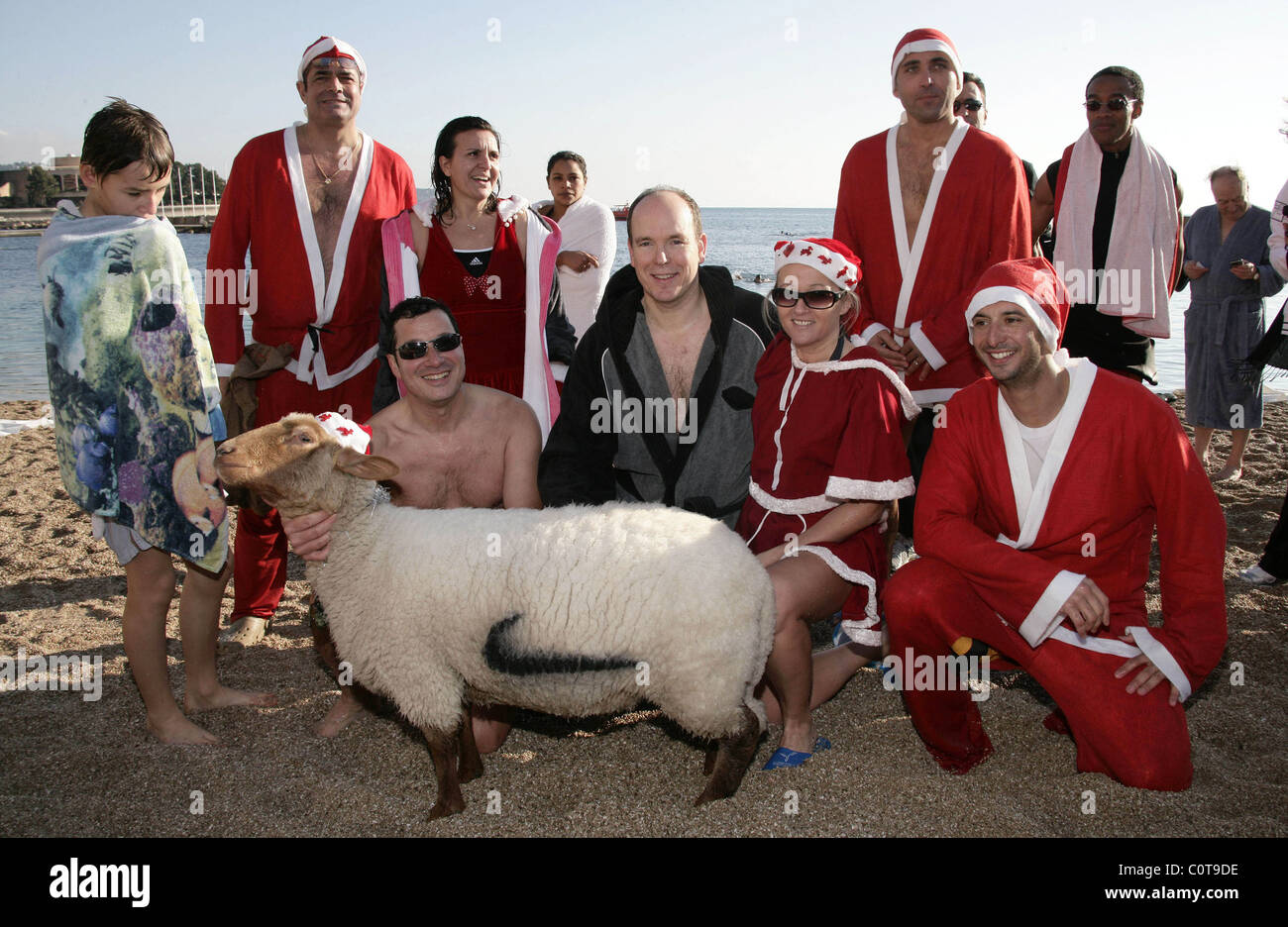 Prince Albert of Monaco attends the traditional charity Christmas bath ...