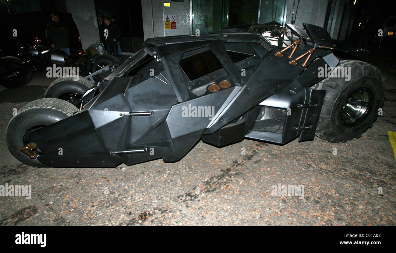 The Batmobile pays a visit to the South bank in London to promote the ...