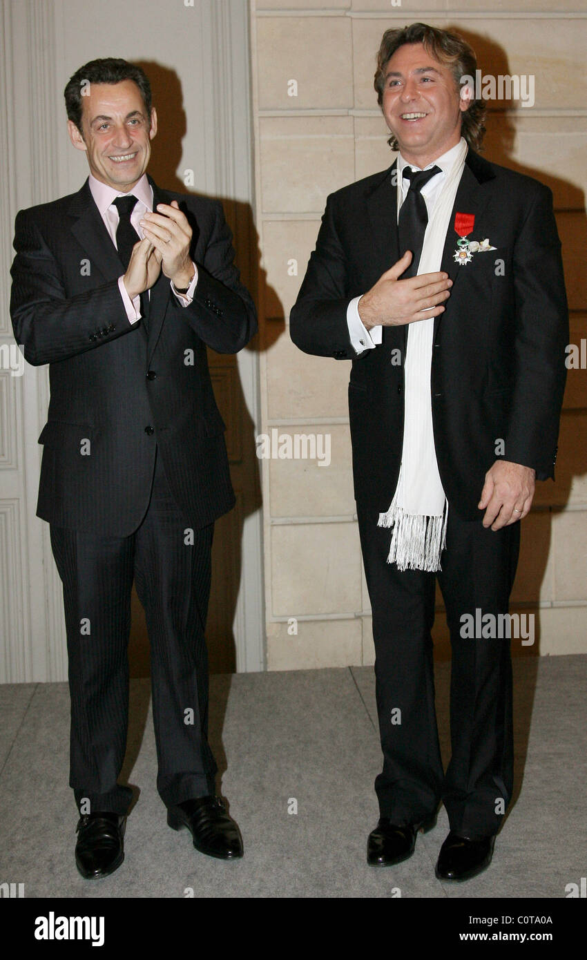 Nicolas Sarkozy and Roberto Alagna the Tenor singer was honored with ...
