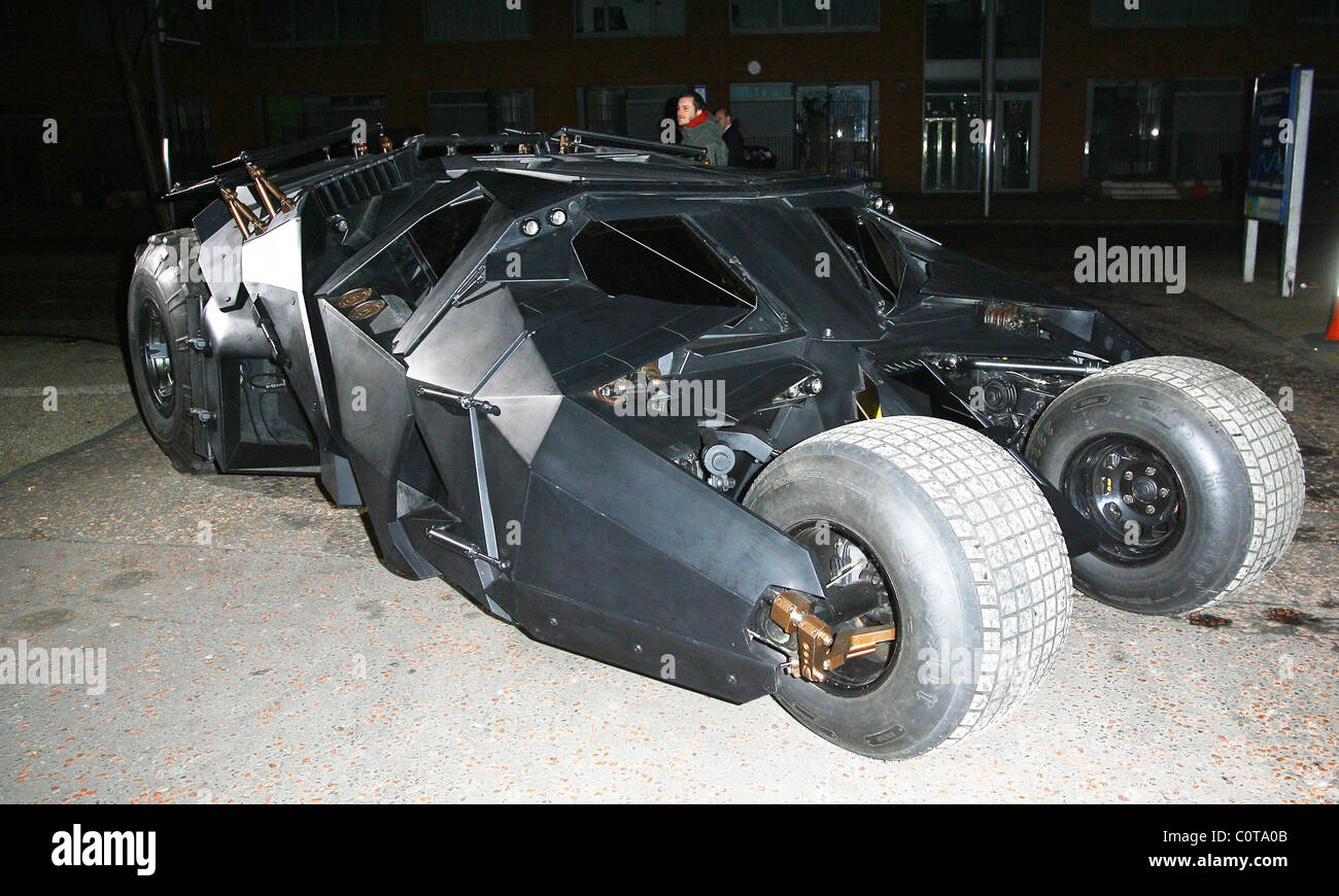 The Batmobile pays a visit to the South bank in London to promote the ...