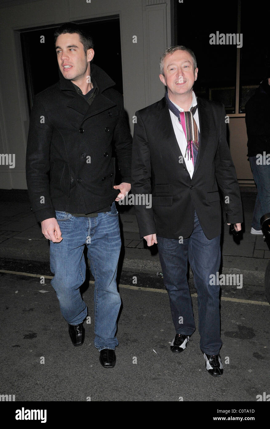 Louis Walsh and a friend leaving the Mayfair Hotel London, England - 15 ...