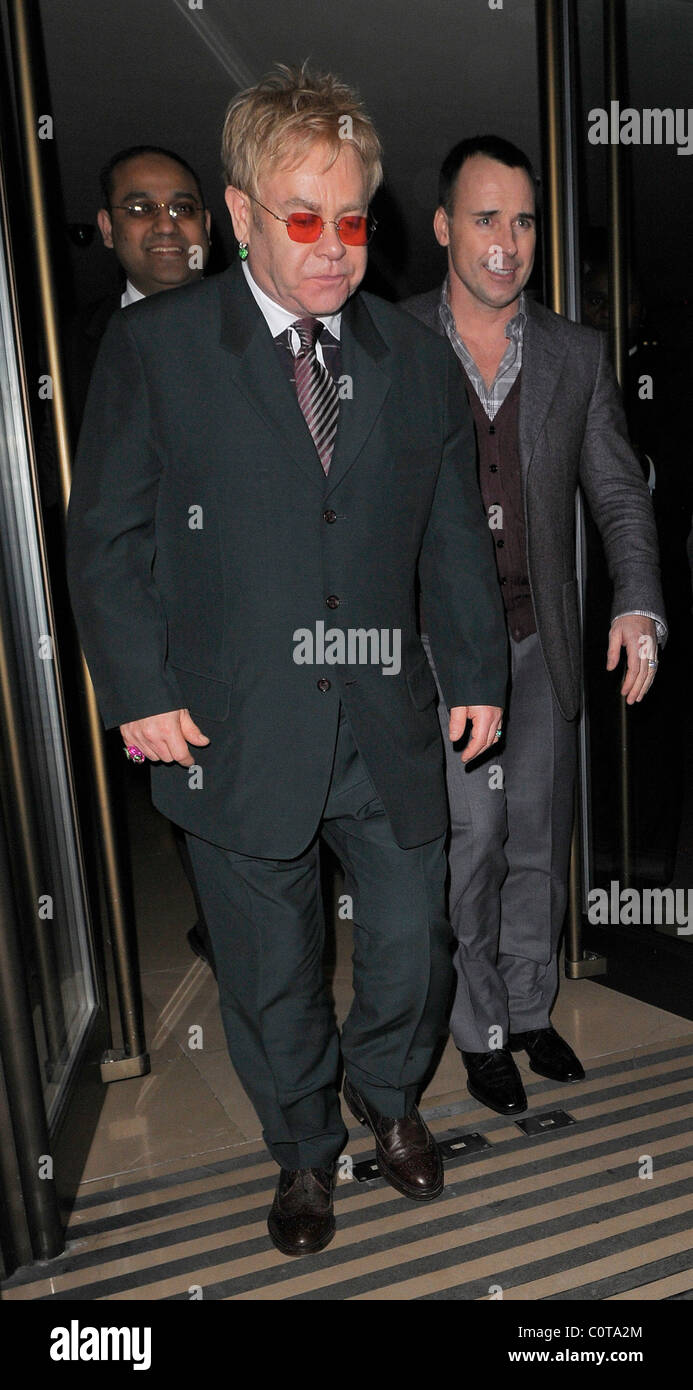 Elton john and his partner david furnish hi-res stock photography and ...