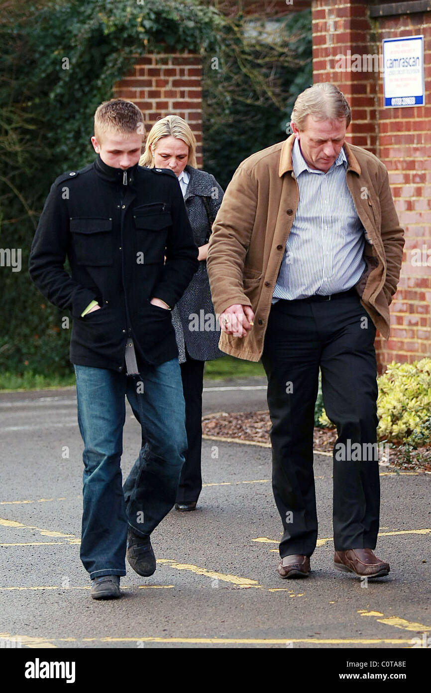 Jamie Gray, Julie Gray and son arrive at Bicester Magistrates Court for ...