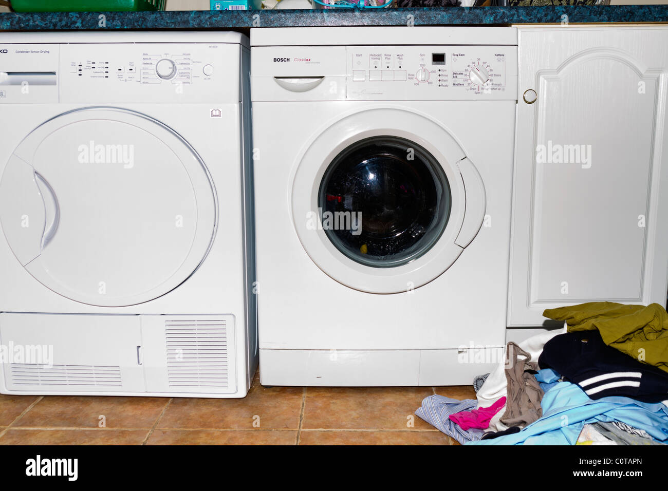 Household washing machine Stock Photo - Alamy