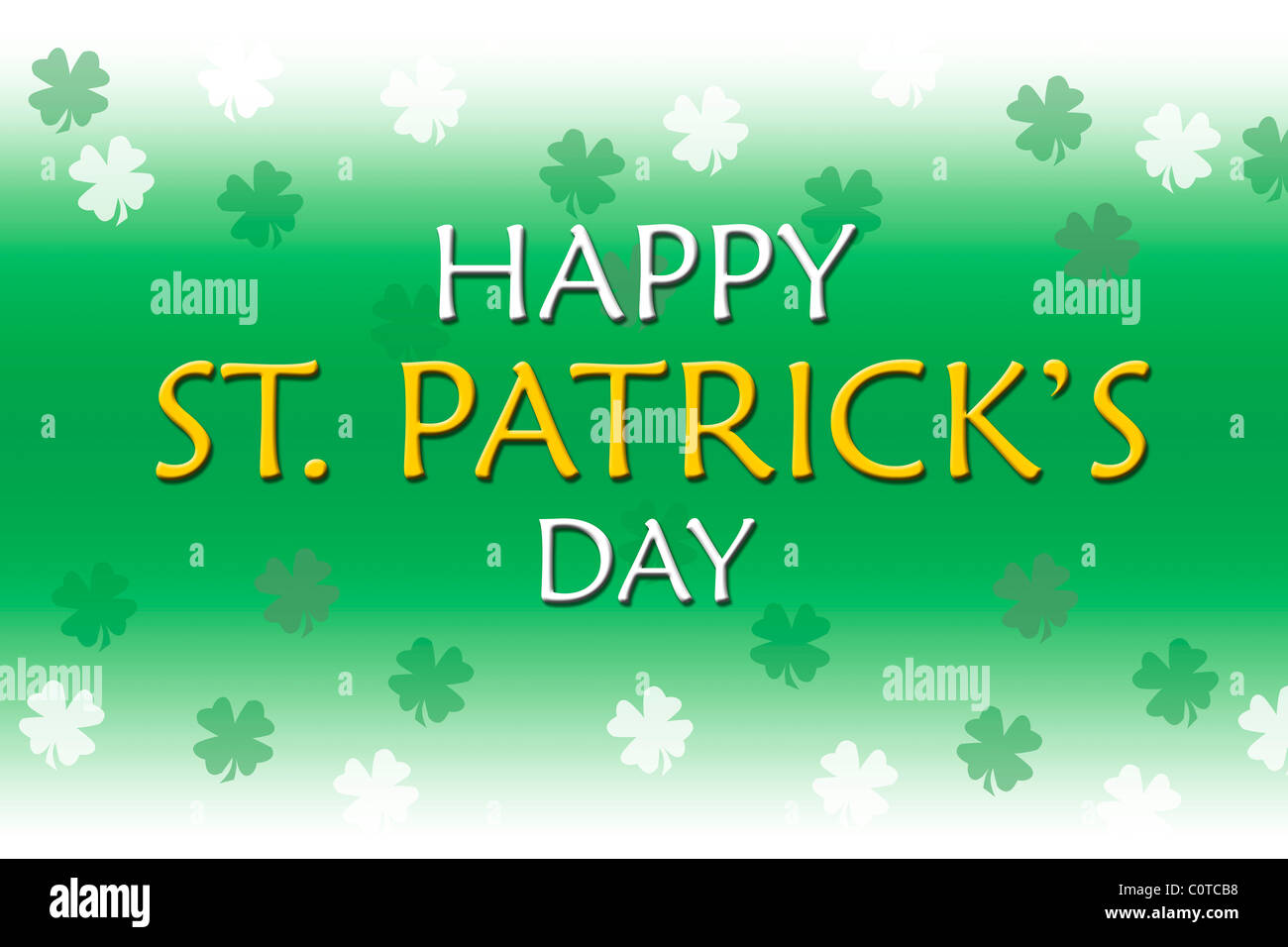Happy St. Patrick's Day Greeting Sign Stock Photo - Alamy