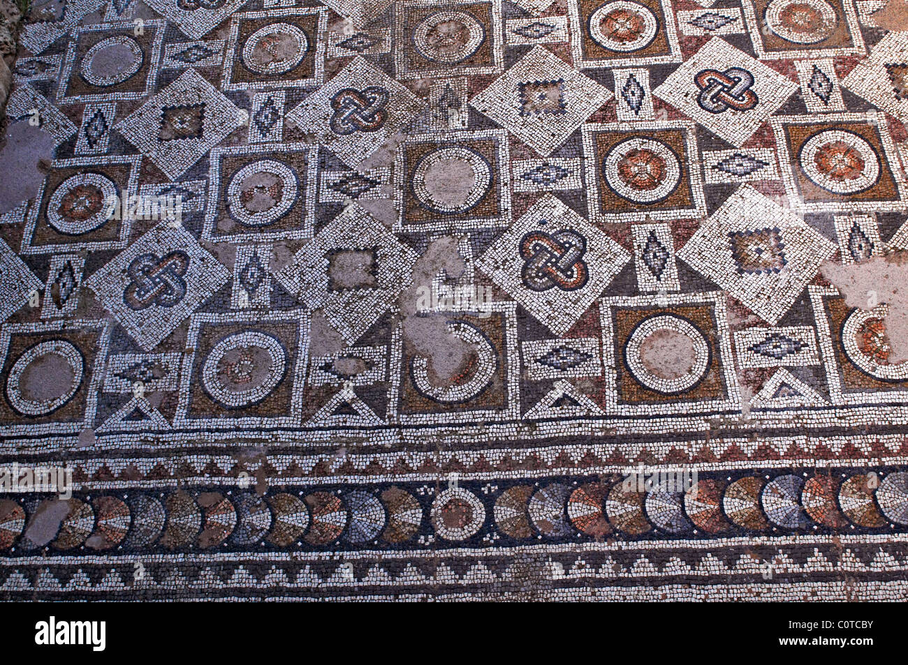 Religious mosaics at the Church of Agia Kyriaki in Paphos Cyprus Stock ...