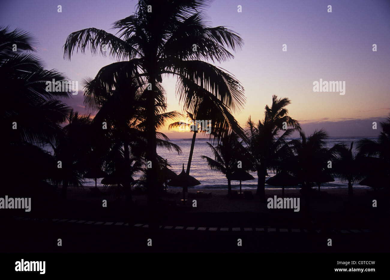 Mauritian beach sunset hi-res stock photography and images - Alamy