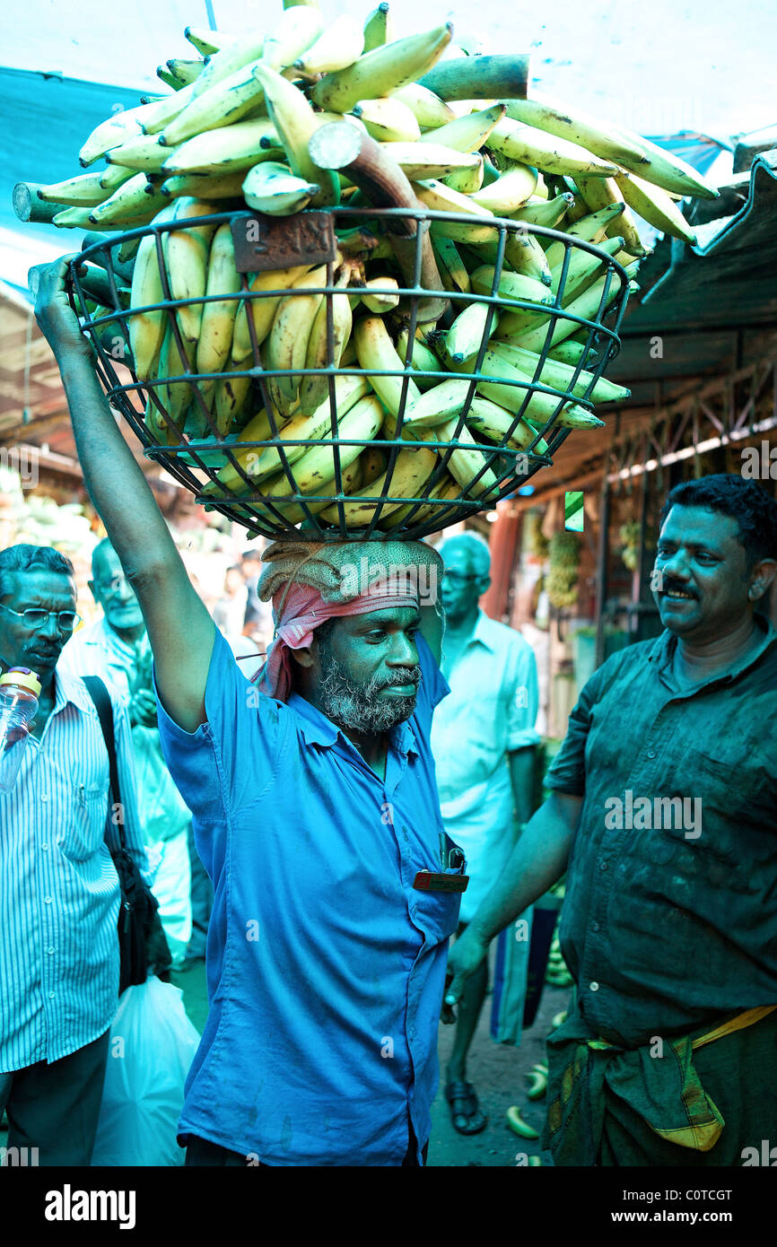 Market porter in Fort Cochin market, Kerala, India Stock Photo - Alamy