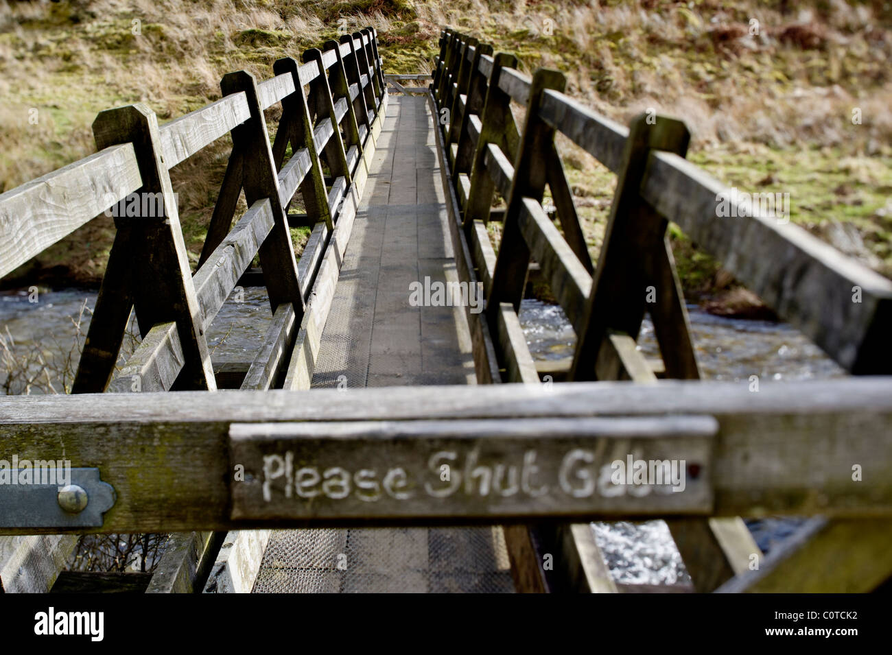 Footbridge over the river Barle near Simonsbath, Exmoor Stock Photo - Alamy