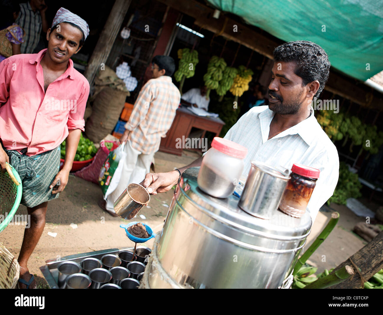 Kerala man coffee market hi-res stock photography and images - Alamy