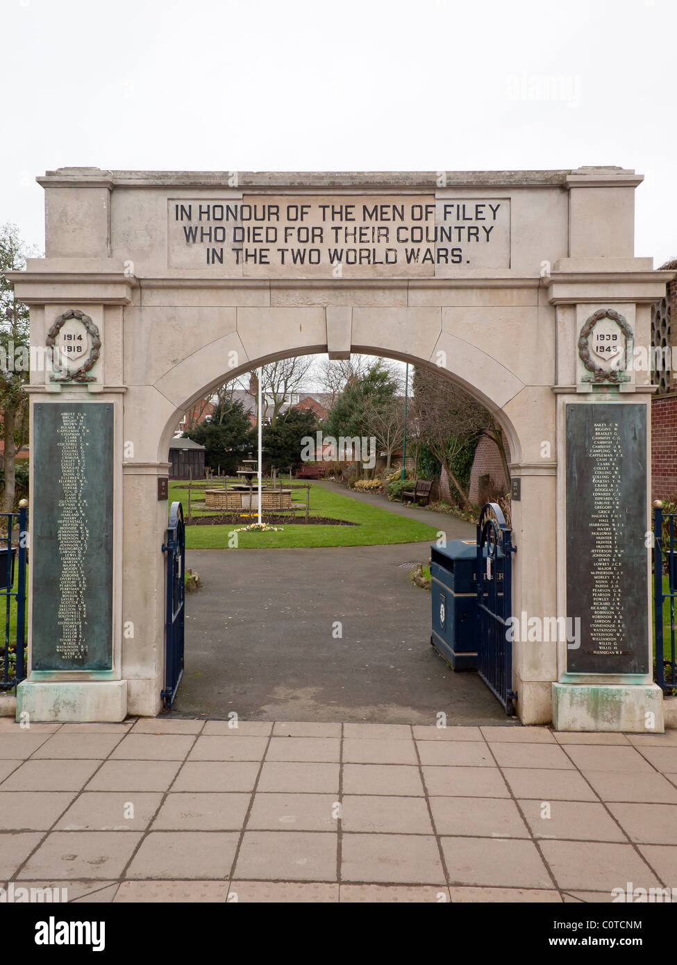 Filey memorial garden hi-res stock photography and images - Alamy
