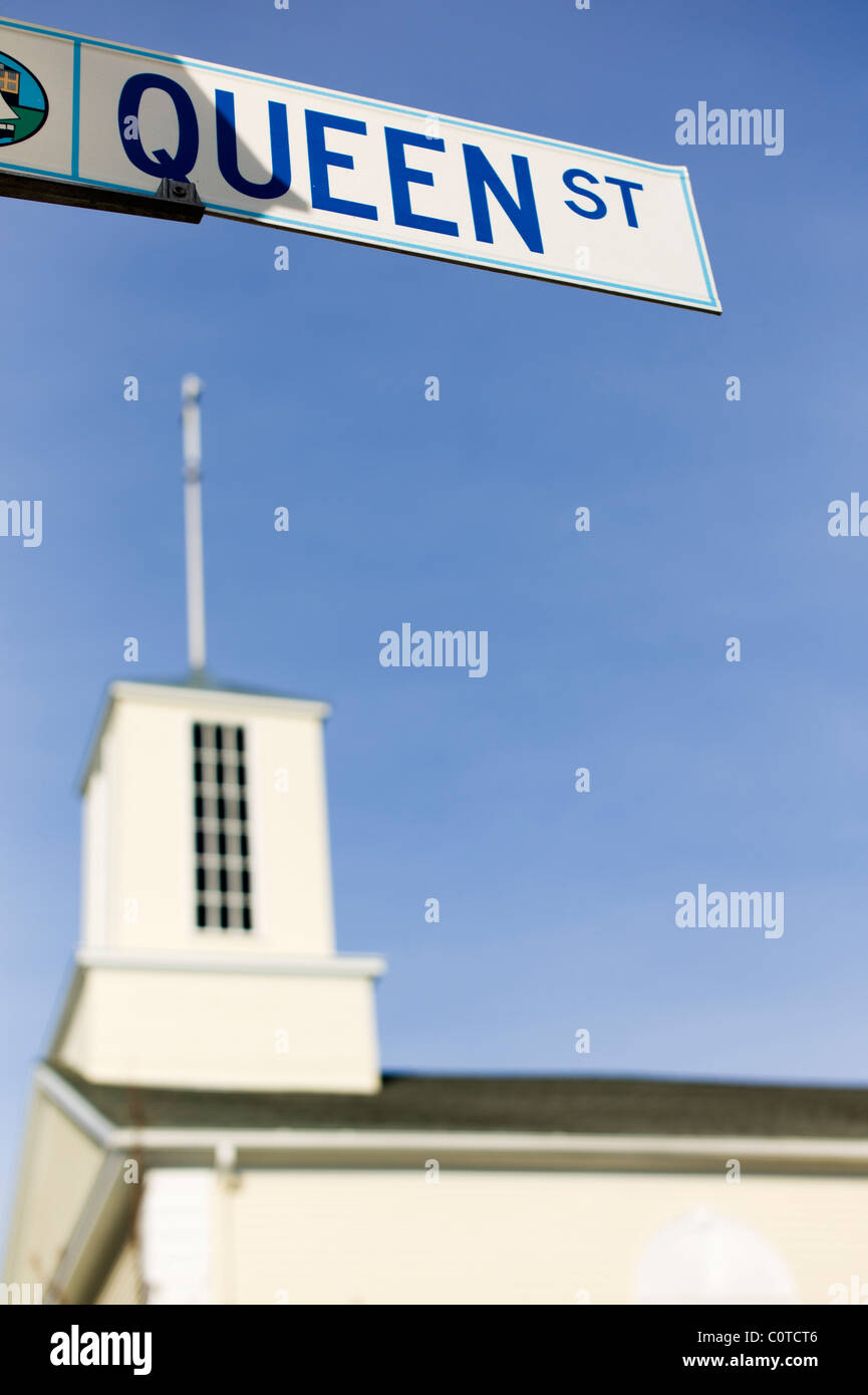 Queen St sign East Greenwich Rhode Island USA Stock Photo - Alamy