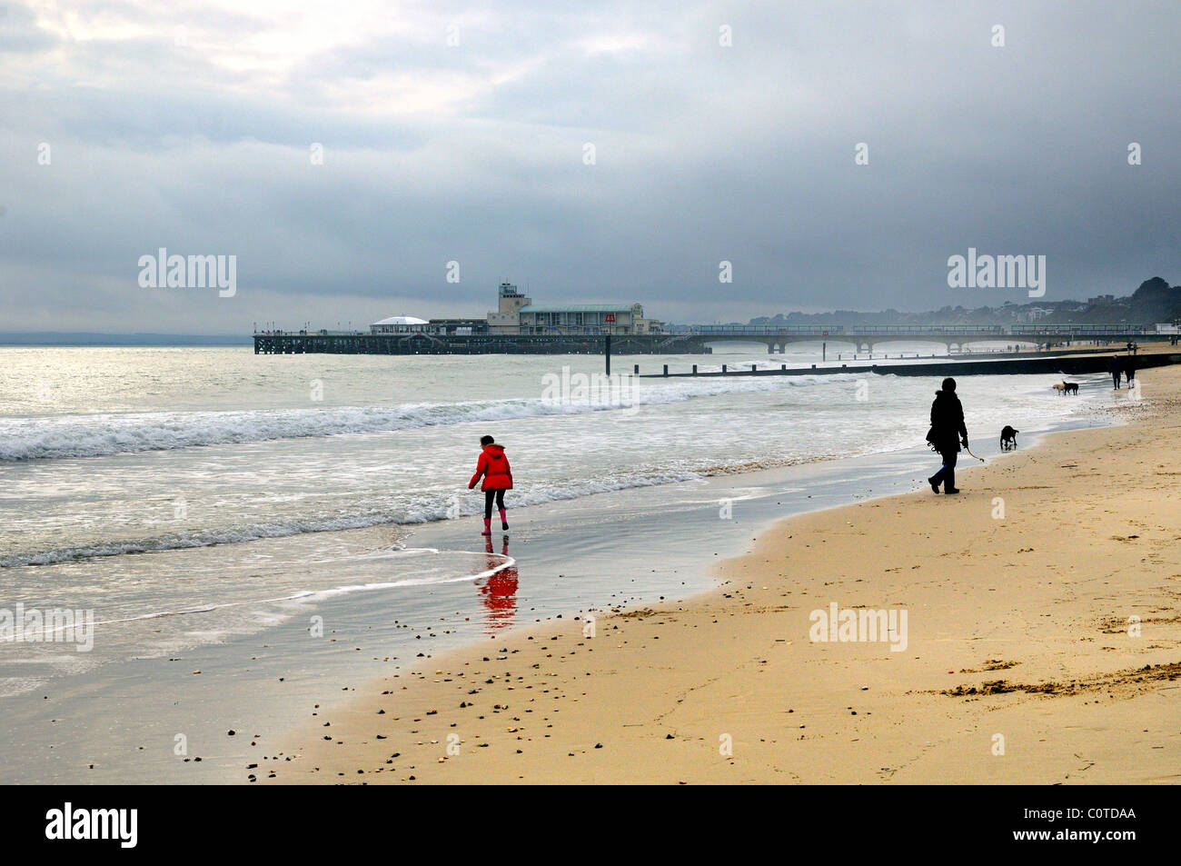 Bournemouth beach in winter Stock Photo - Alamy