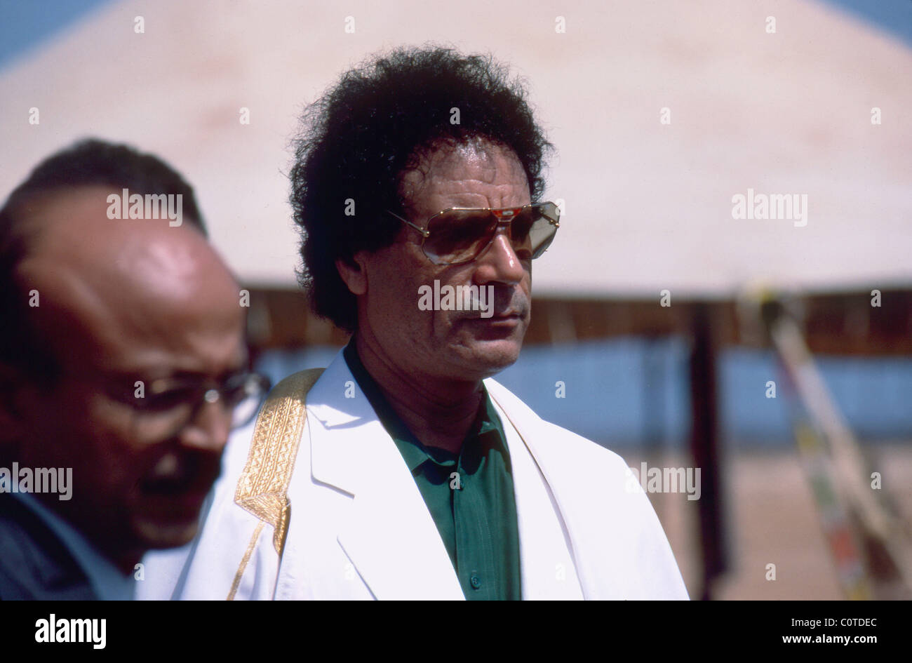 Libyan President Muammar Gaddhafi during celebrations in Tripoli ...