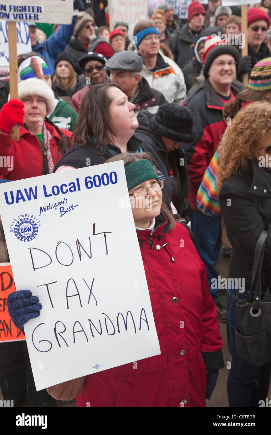 Michigan Workers Rally in Support of Wisconsin Public Employees Stock ...