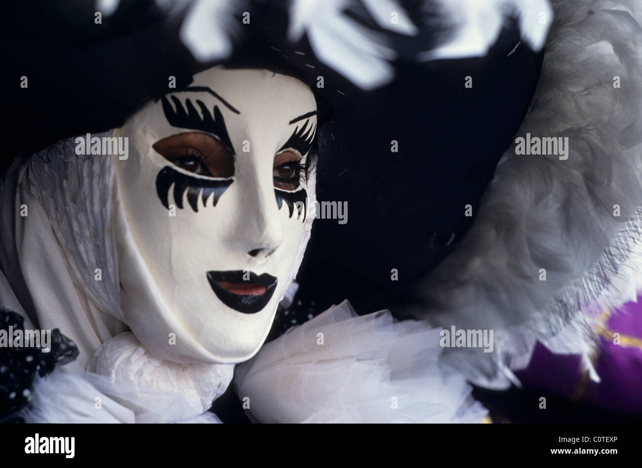Italy Venice Carnival elaborate dressed costumed for Carnival Stock ...