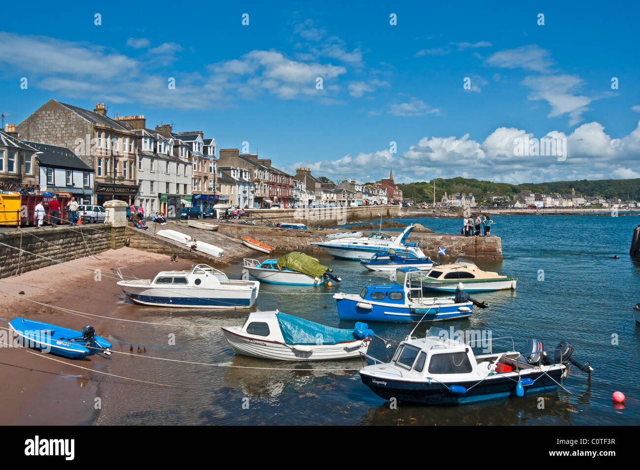 Millport harbour and seafront on the island of Great Cumbrae in ...