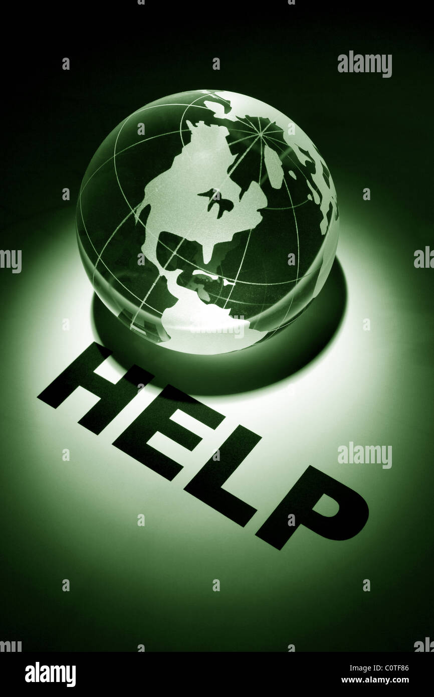 globe, concept of Help Stock Photo - Alamy