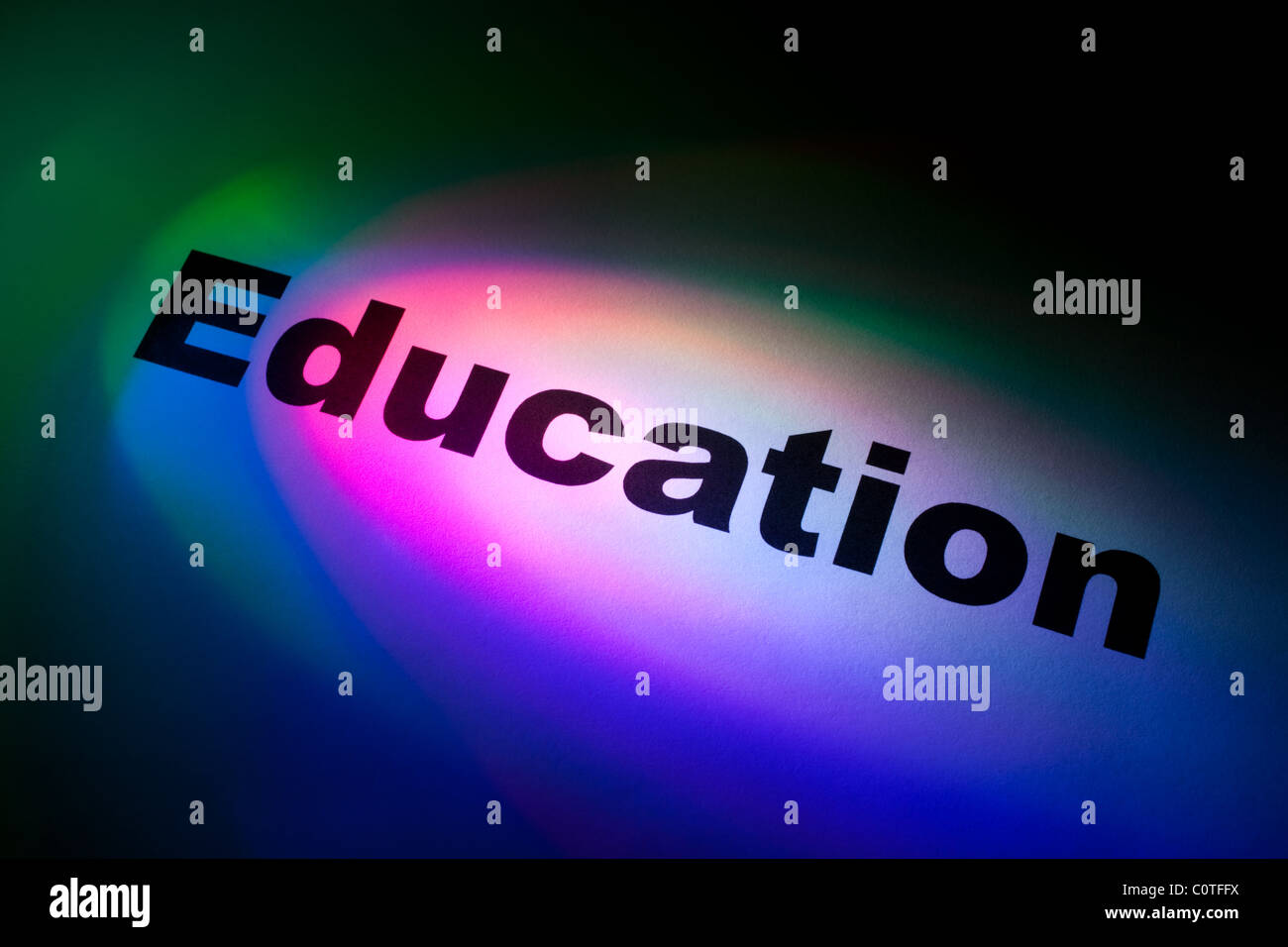 Color light and word of Education for background Stock Photo - Alamy